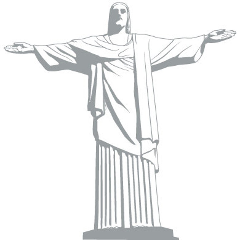 Wall Decal Christ the Redeemer Brazil Wall Sticker - Etsy