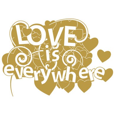 Wall Decal Love, Hearts Wall Sticker, Love Wall Sticker, Vinyl Wall ...