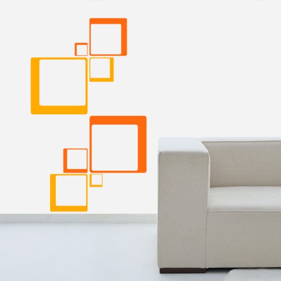 Wall Decal Rectangles Rectangle Wall Sticker Geometric Wall - Etsy
