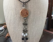 Items similar to Essential Oil Diffuser Necklace, Aromatherapy Diffuser Necklace, Wine Cork ...