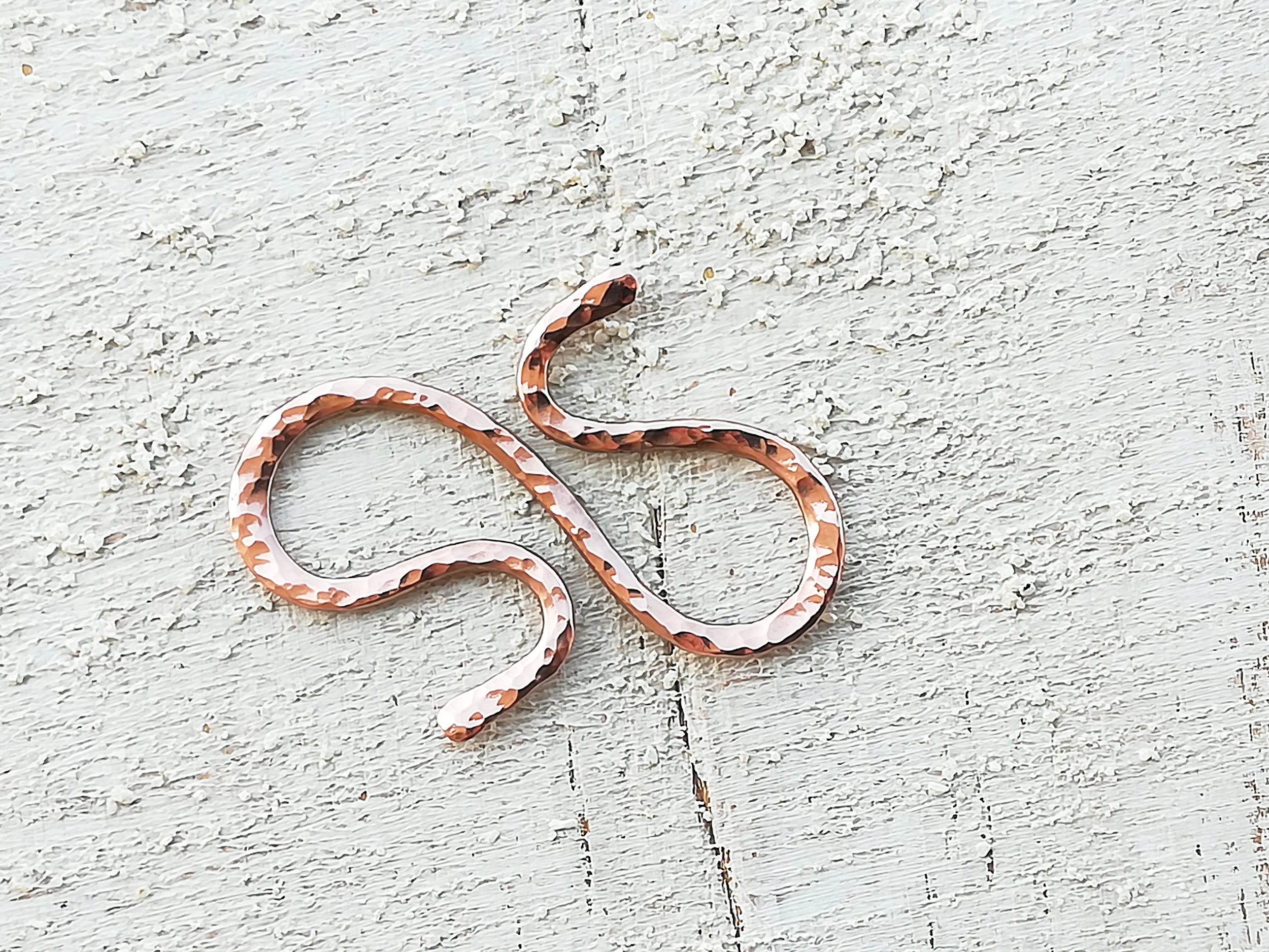 Snake Clasp Made in Copper Wire, Sweater Pin, Cardigan Fastener, Shawl ...