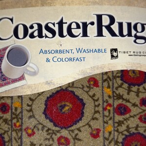 New Carpet Coasters Oriental Design Fabric Carpet Drink Mats Set of 4 ...