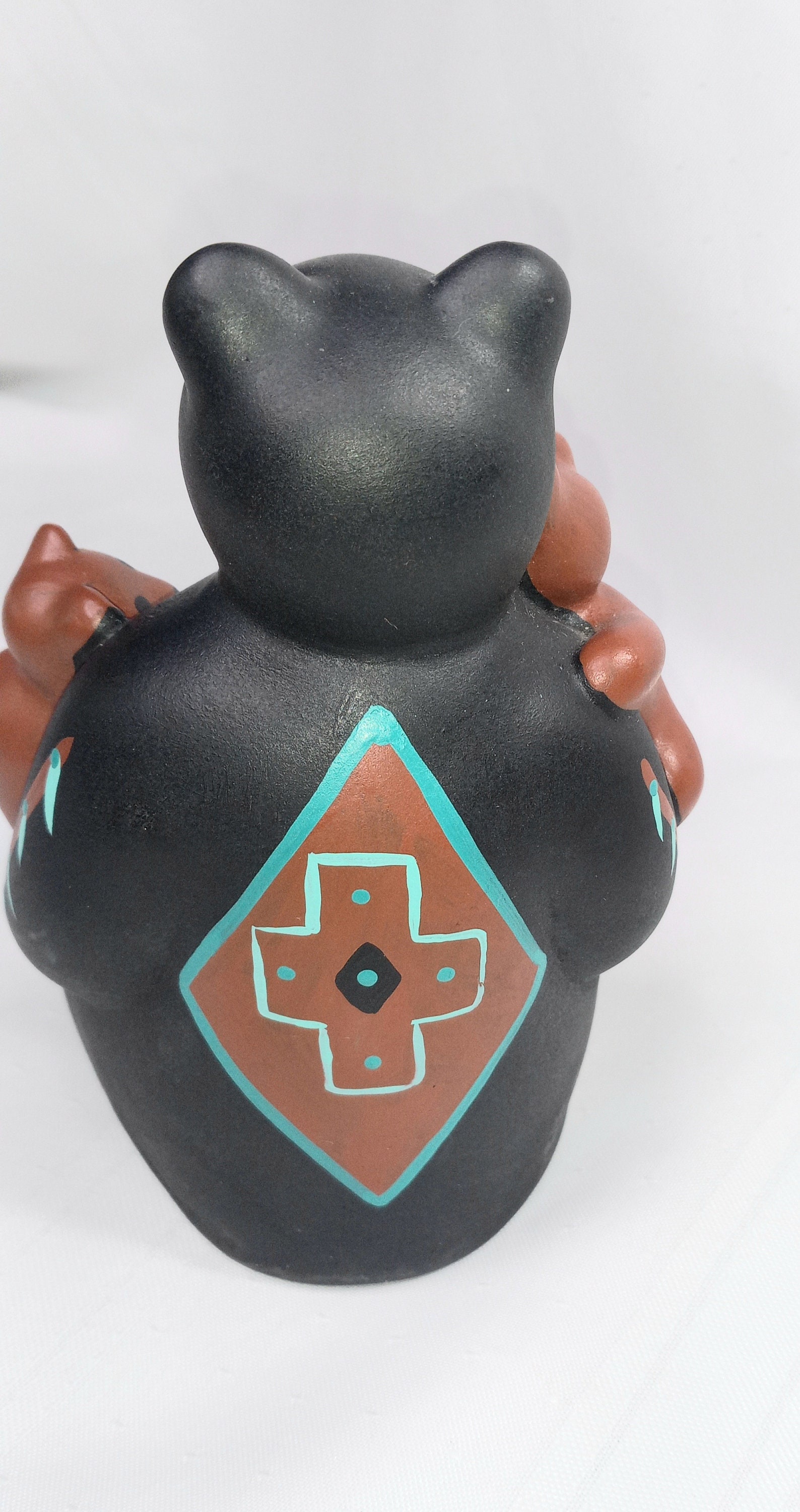 Vintage 1989 Teissedre Pottery Native American Storyteller Bear Signed ...