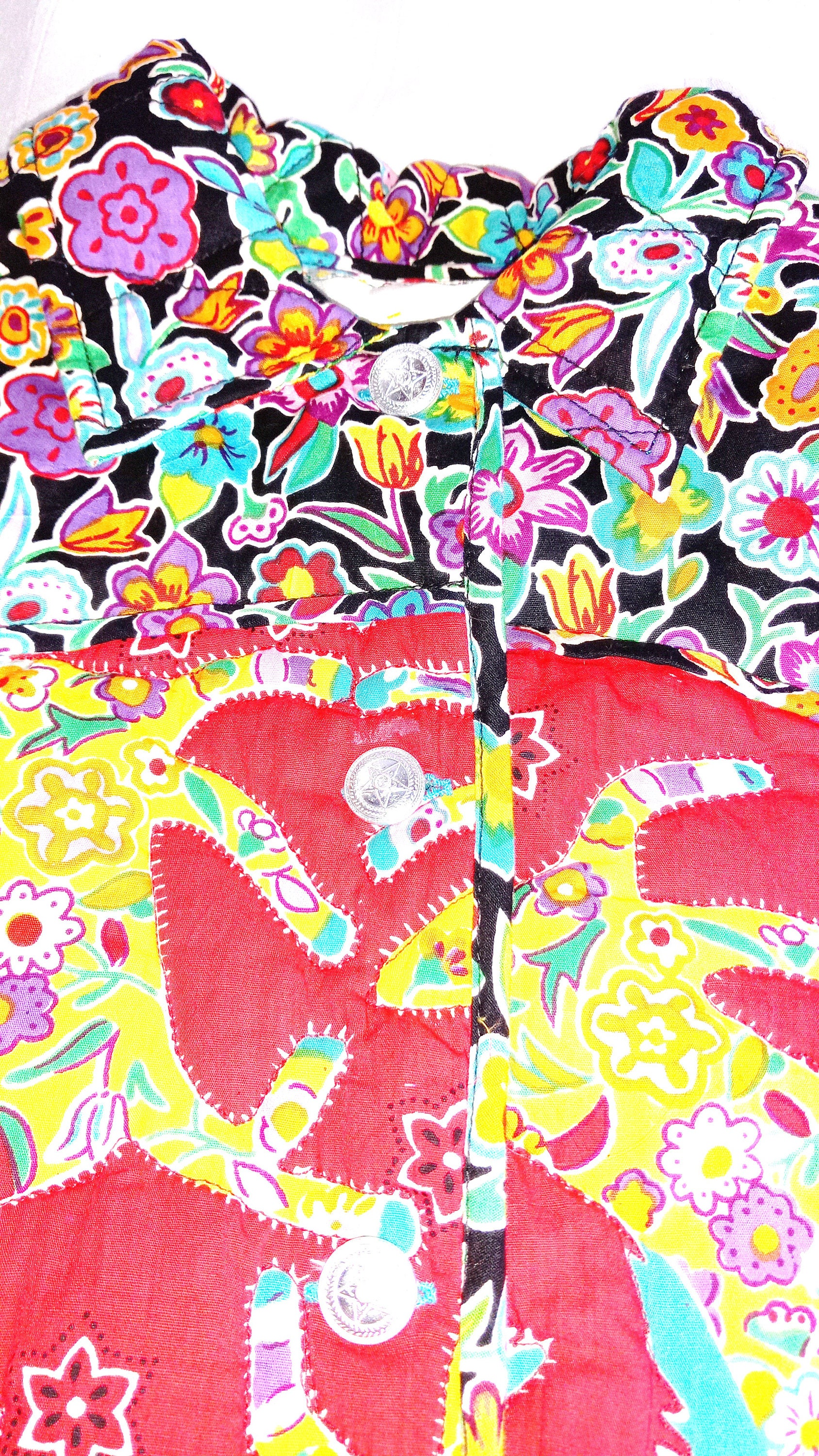 Karavan Girls Large 6X Quilted Jacket /horses /yellow / Beautiful ...