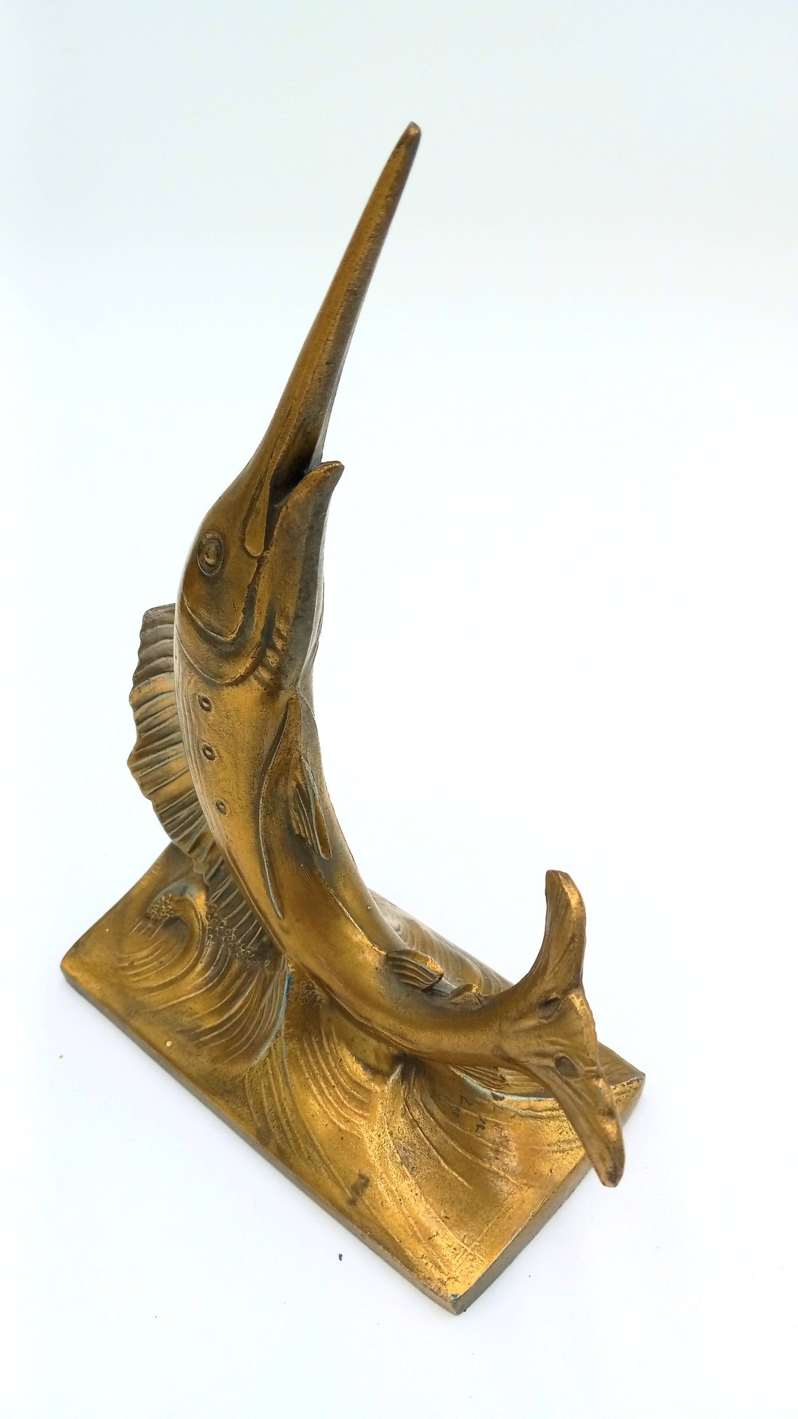 Beautiful Vintage Brass Sword Fish Statue Figurine - Etsy