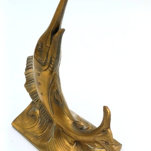 Beautiful Vintage Brass Sword Fish Statue Figurine - Etsy