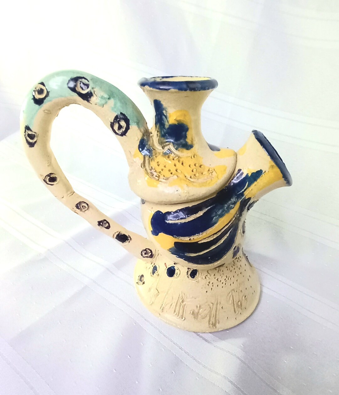 Buy Vintage Tonali Signed Pottery/clay Small Pitcher/hand Thrown Online ...
