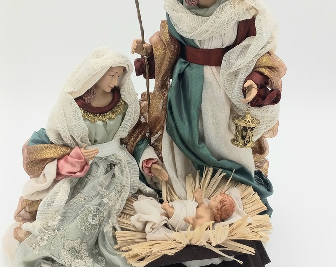 Raz 14.5" Holy Family Nativity Set Christmas Decoration on Wood ...