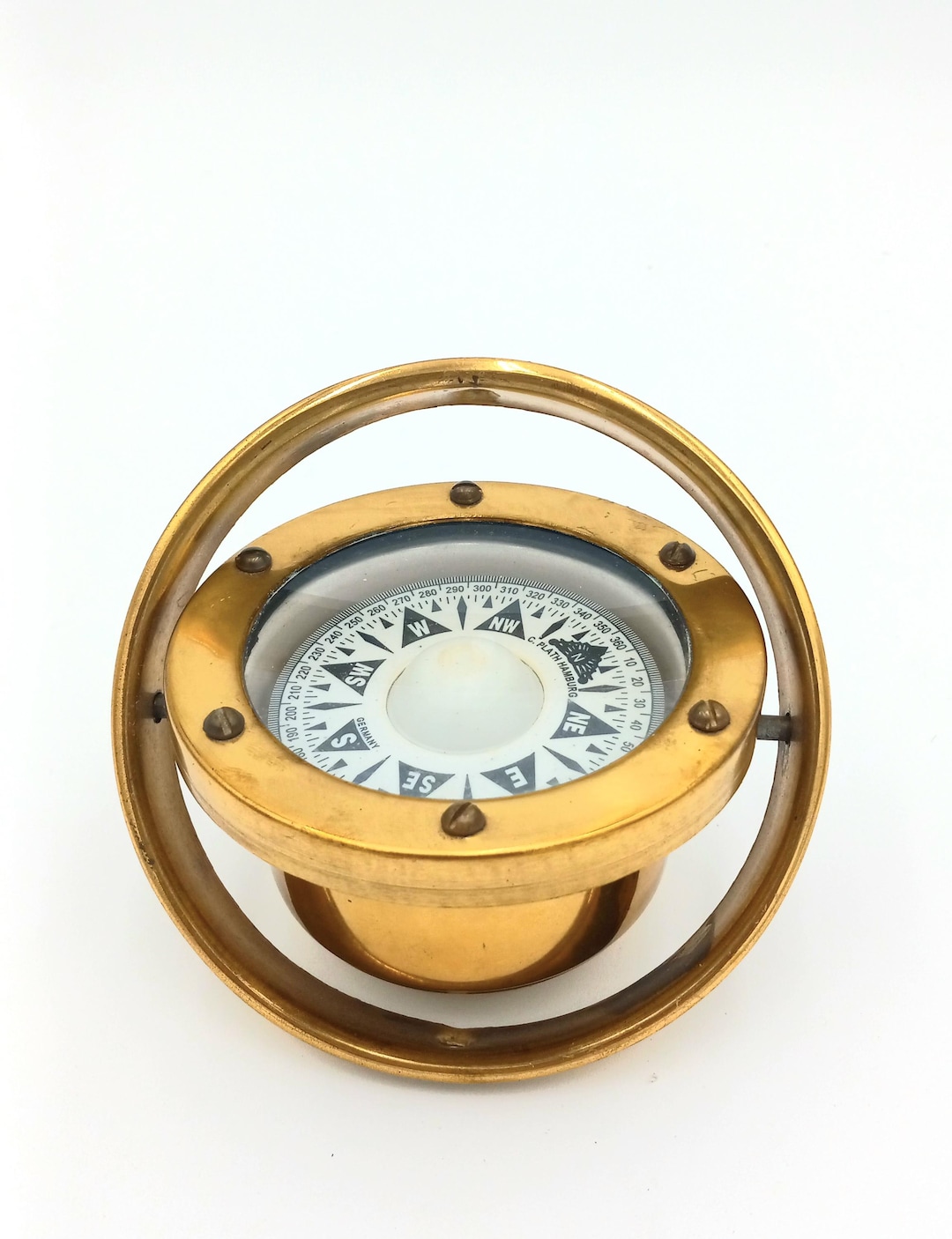 Vintage Nautical Compass C. Plath Hamburg, Germany/ Ship Compass Brass - Etsy