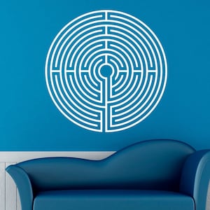 Labyrinth Maze Wall Decal Vinyl Stickers Abstract Pattern Home Interior ...