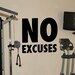 NO Excuses Wall Decal Vinyl Stickers Fitness Gym Workout Motivation ...