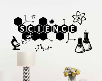 Vintage Laboratory Wall Decal Vinyl Sticker Chemistry Classroom Art ...