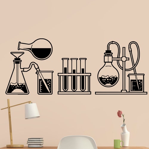 Laboratory Wall Decal Vinyl Sticker Chemistry Microscope Art - Etsy