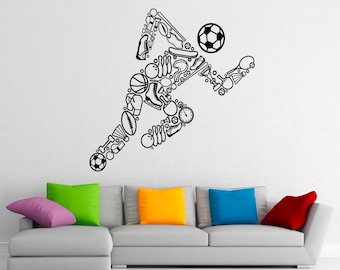 Fitness Wall Decal Gym Wall Stickers Sports Interior Bedroom | Etsy