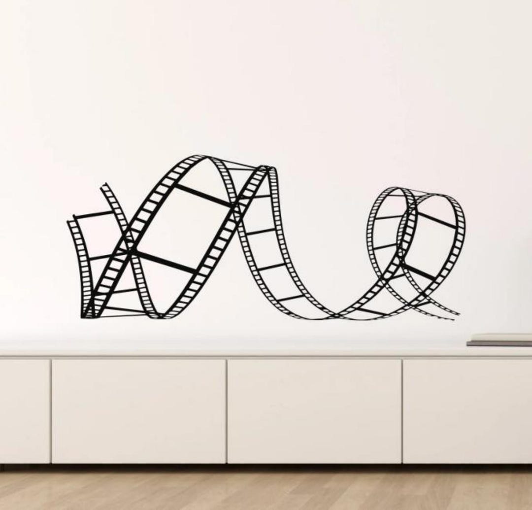 Film Strip Wall Decal Vinyl Sticker Cinema Tape Movie Wall Art Video ...