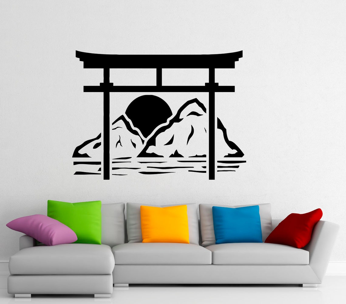 Torii Japanese Gate Wall Sticker Vinyl Decal Japanese Culture | Etsy