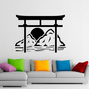 Torii Japanese Gate Wall Sticker Vinyl Decal Japanese Culture Home ...