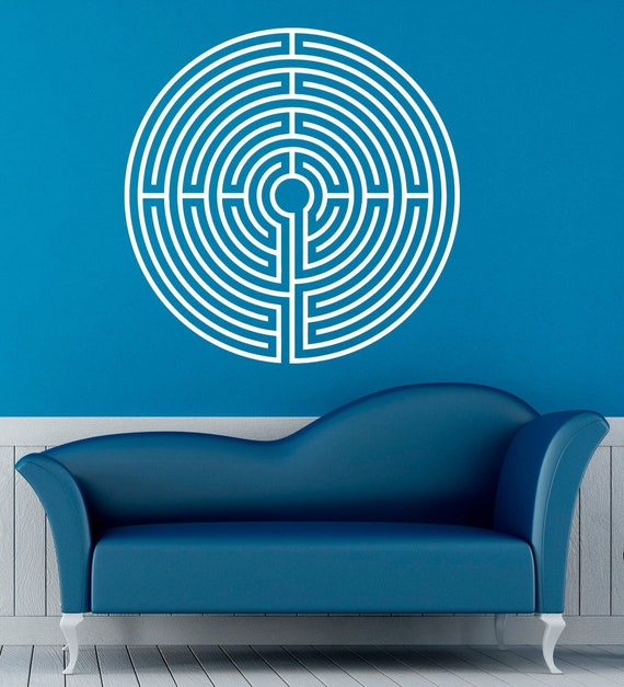 Labyrinth Maze Wall Decal Vinyl Stickers Abstract Pattern Home - Etsy