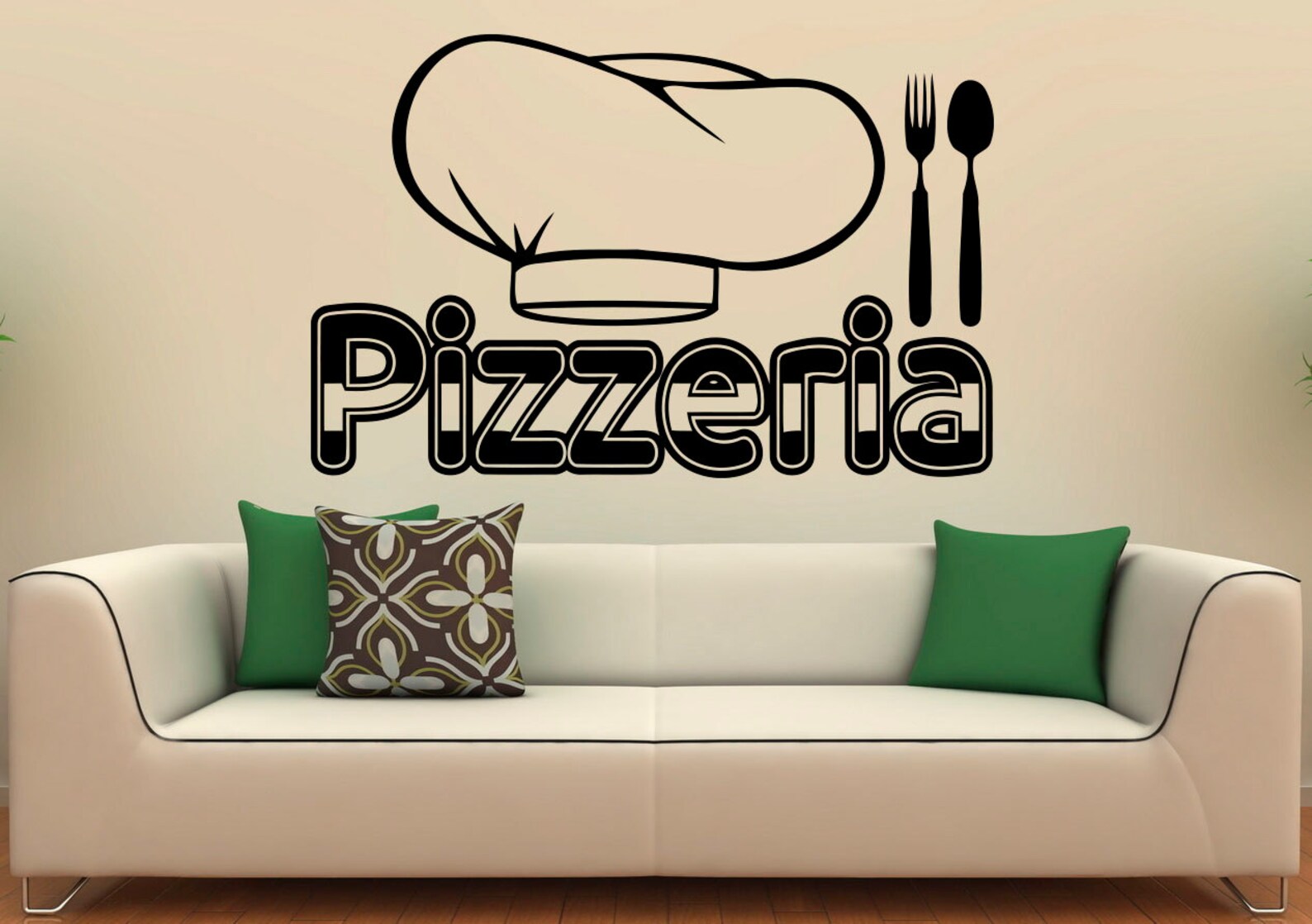 Pizzeria Wall Decal Vinyl Stickers Pizza Restaurant Interior - Etsy