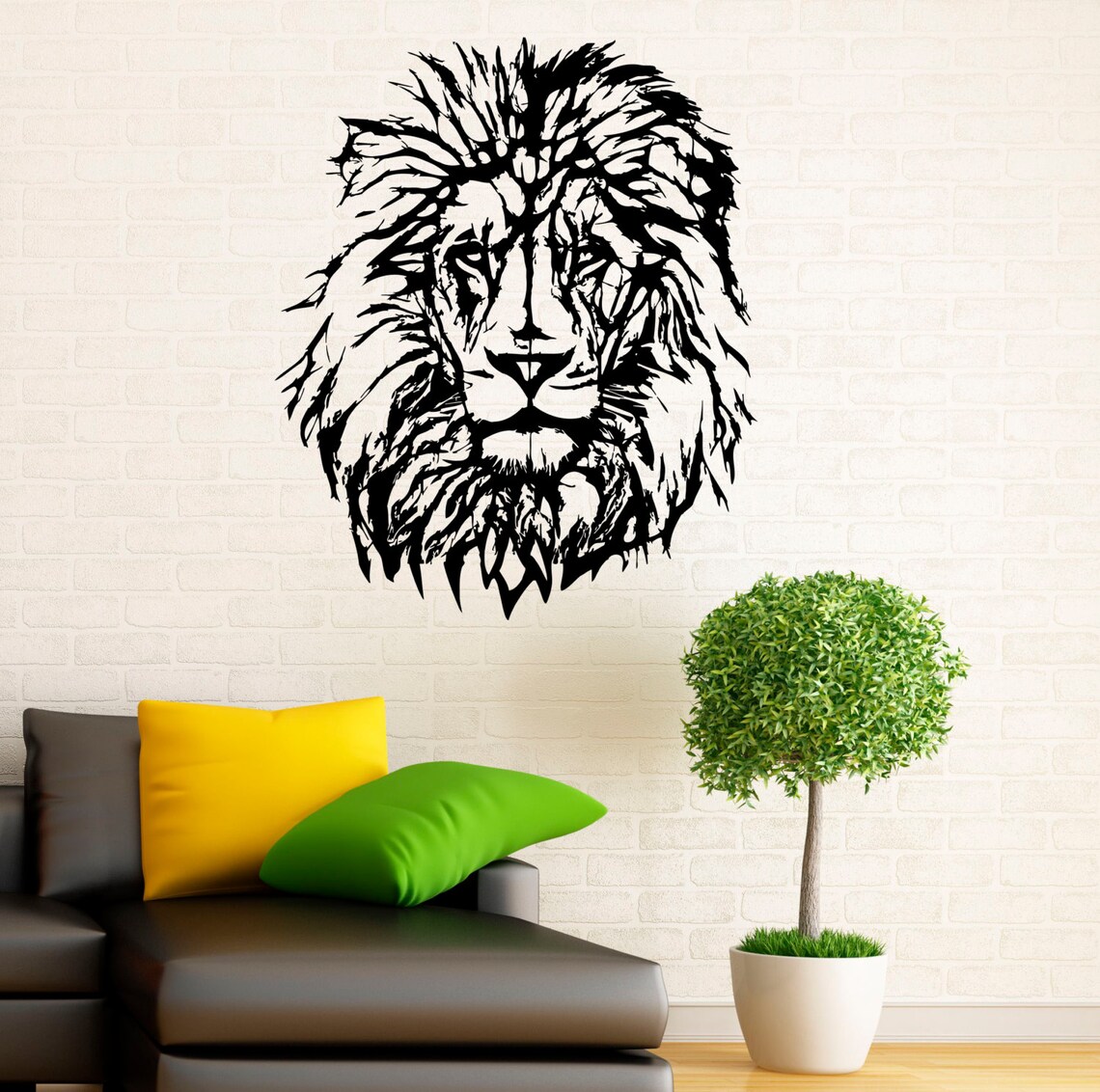 Lion Wall Decal Vinyl Stickers Wild Cat Pride Animals Home Interior ...