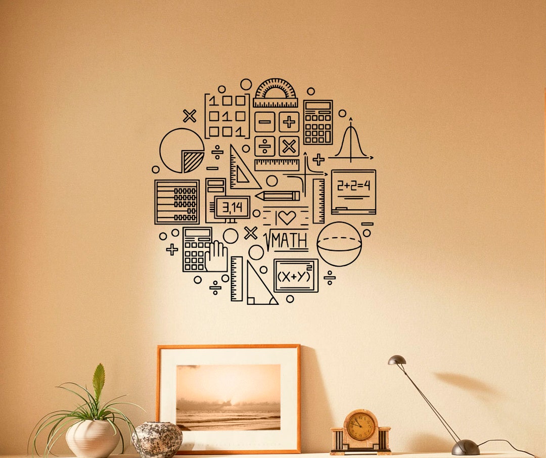Mathematics Wall Decal Vinyl Sticker Science Education Home - Etsy