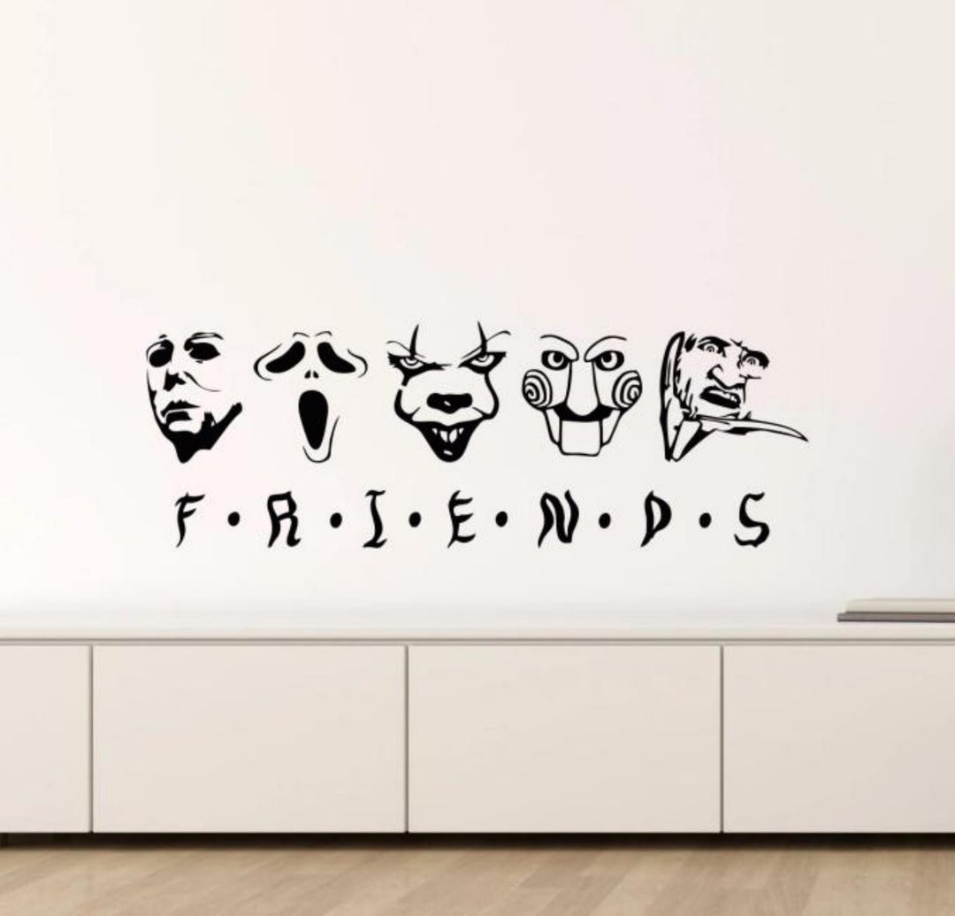 Horror Friends Wall Decal Vinyl Sticker Killers Maniac Sign Theater ...