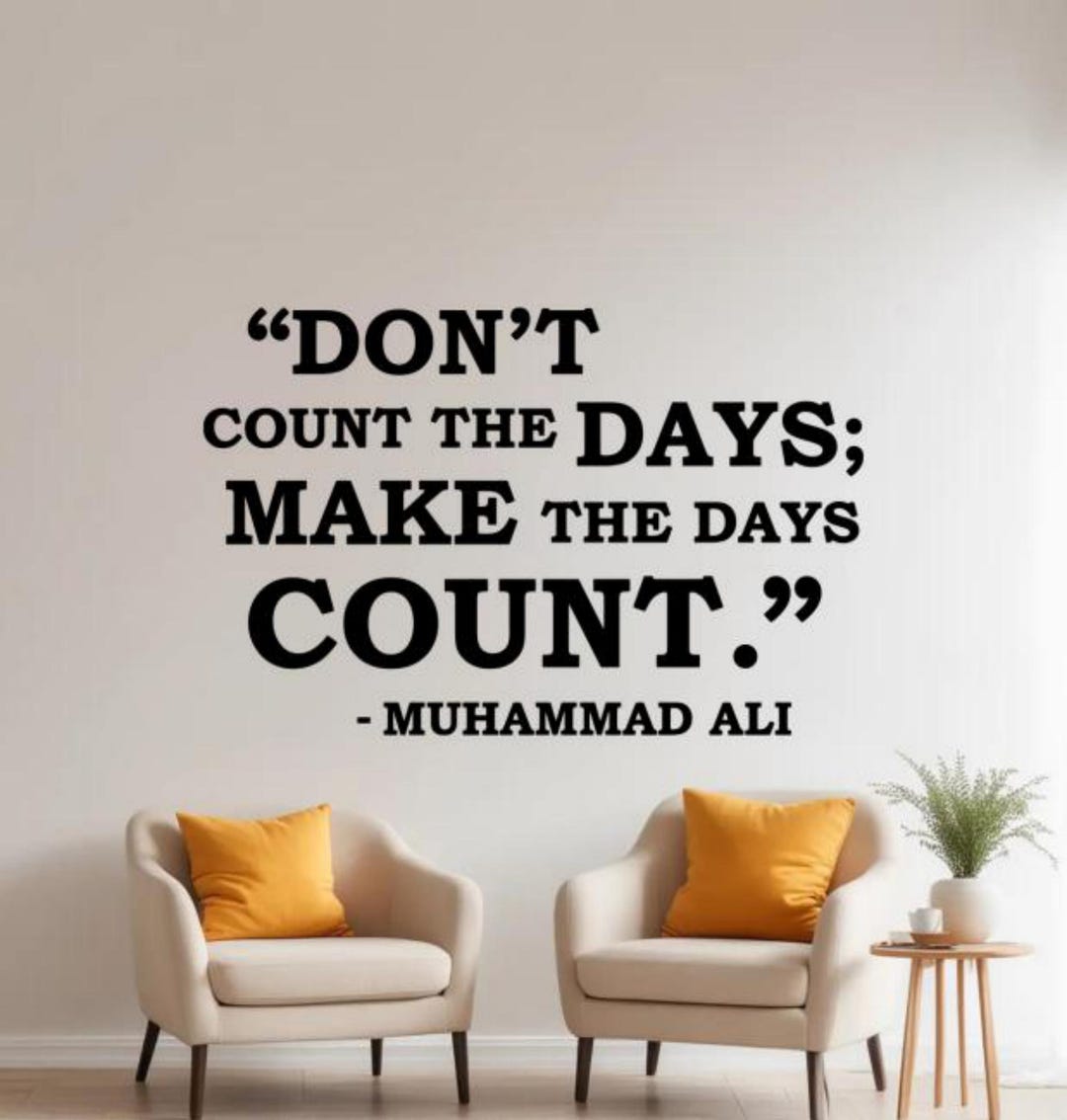 Don't Count the Days Make the Days Count Wall Decal Vinyl Sticker ...