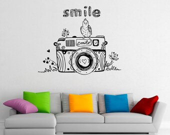 Photo Camera Wall Vinyl Decal Photography Studio Stickers - Etsy