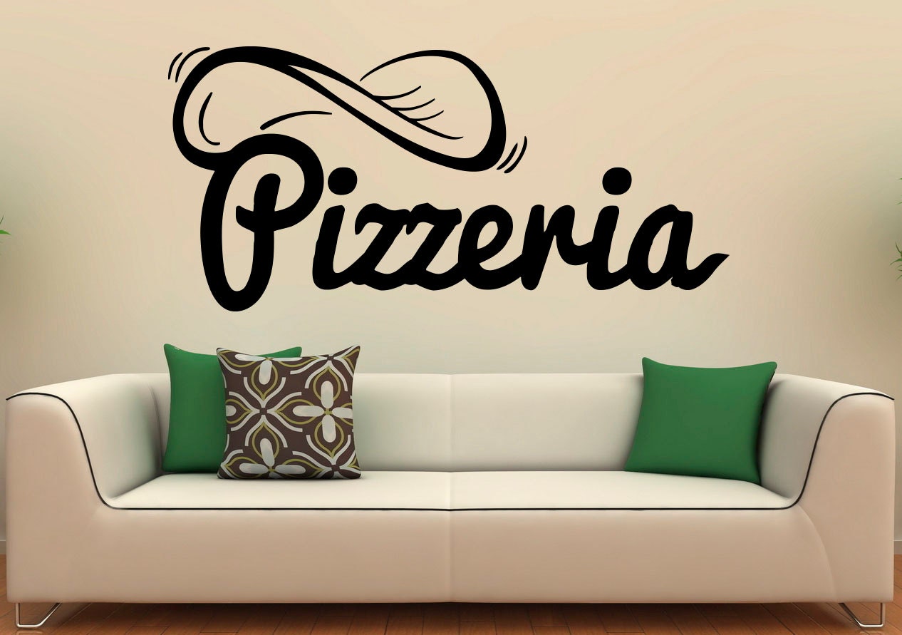 Pizzeria Wall Decal Vinyl Stickers Pizza Restaurant Interior - Etsy