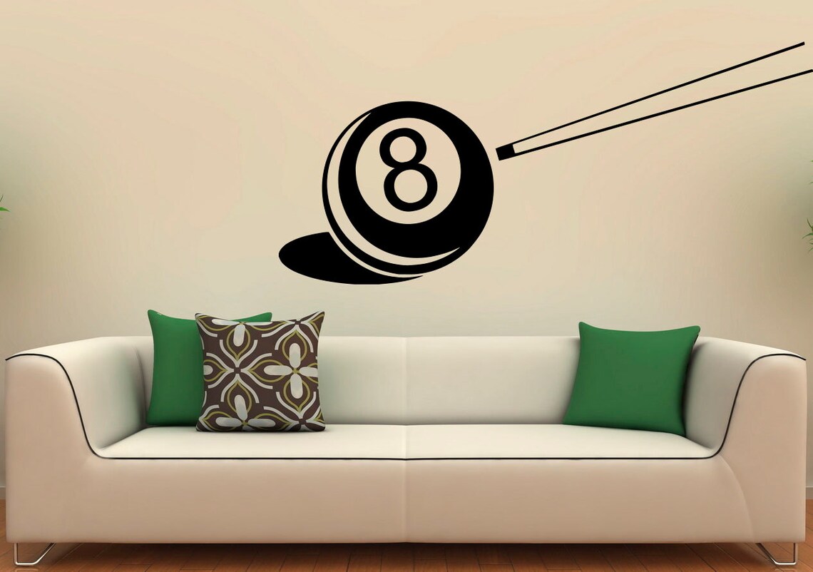 Billiard Ball Wall Decal Vinyl Stickers Snooker Sports Game Home ...