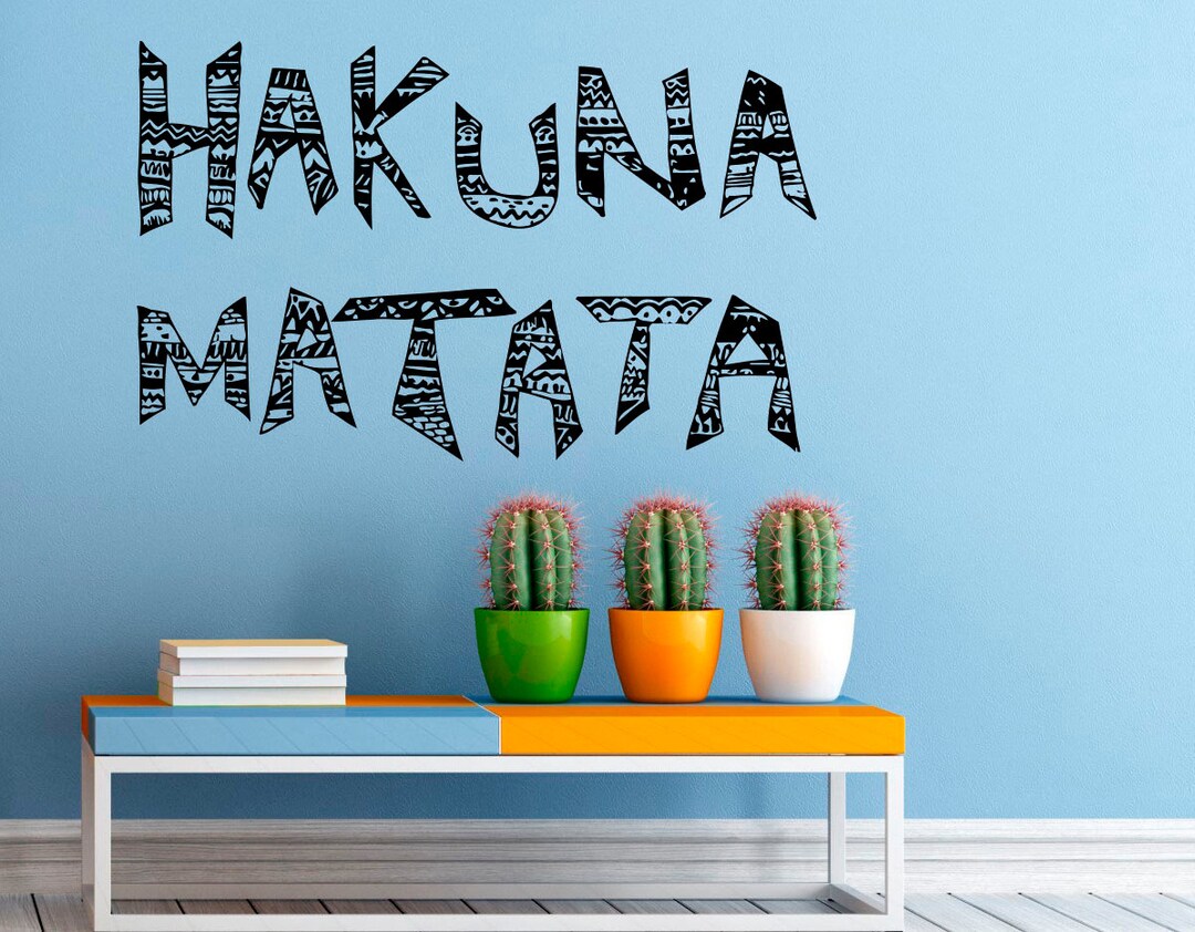 Hakuna Matata Wall Decal Vinyl Stickers Home Interior Design Art Murals ...