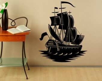 Pirate Ship Decal - Etsy