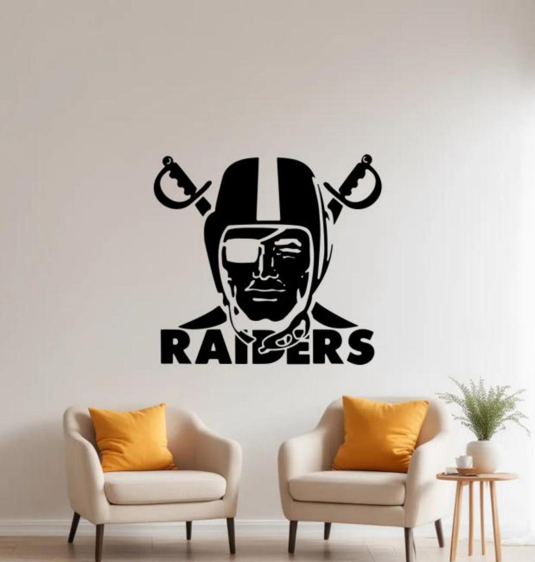 Raider Wall Decal Vinyl Sticker Football Wall Art Star Mascot Wall ...