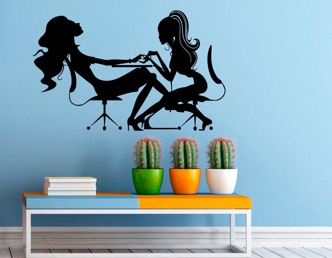 Manicure Wall Decal Vinyl Stickers Girl Hands Nails Interior Home ...