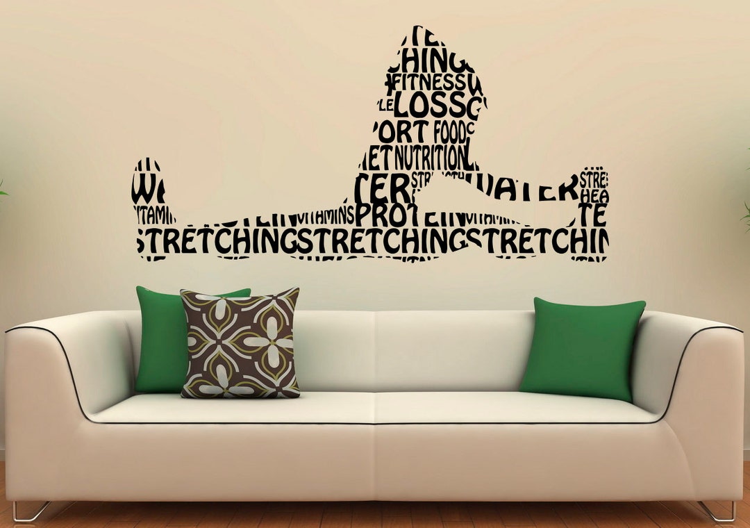 Fitness Wall Decal Gym Wall Stickers Sports Interior Bedroom Home Decor ...