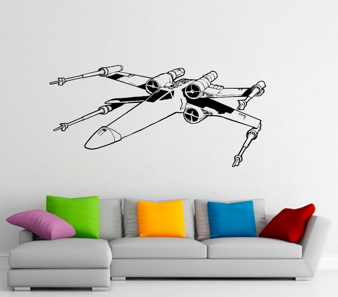 Xwing X-wing Fighter Wall Decal Vinyl Stickers Star Wars Home Interior ...
