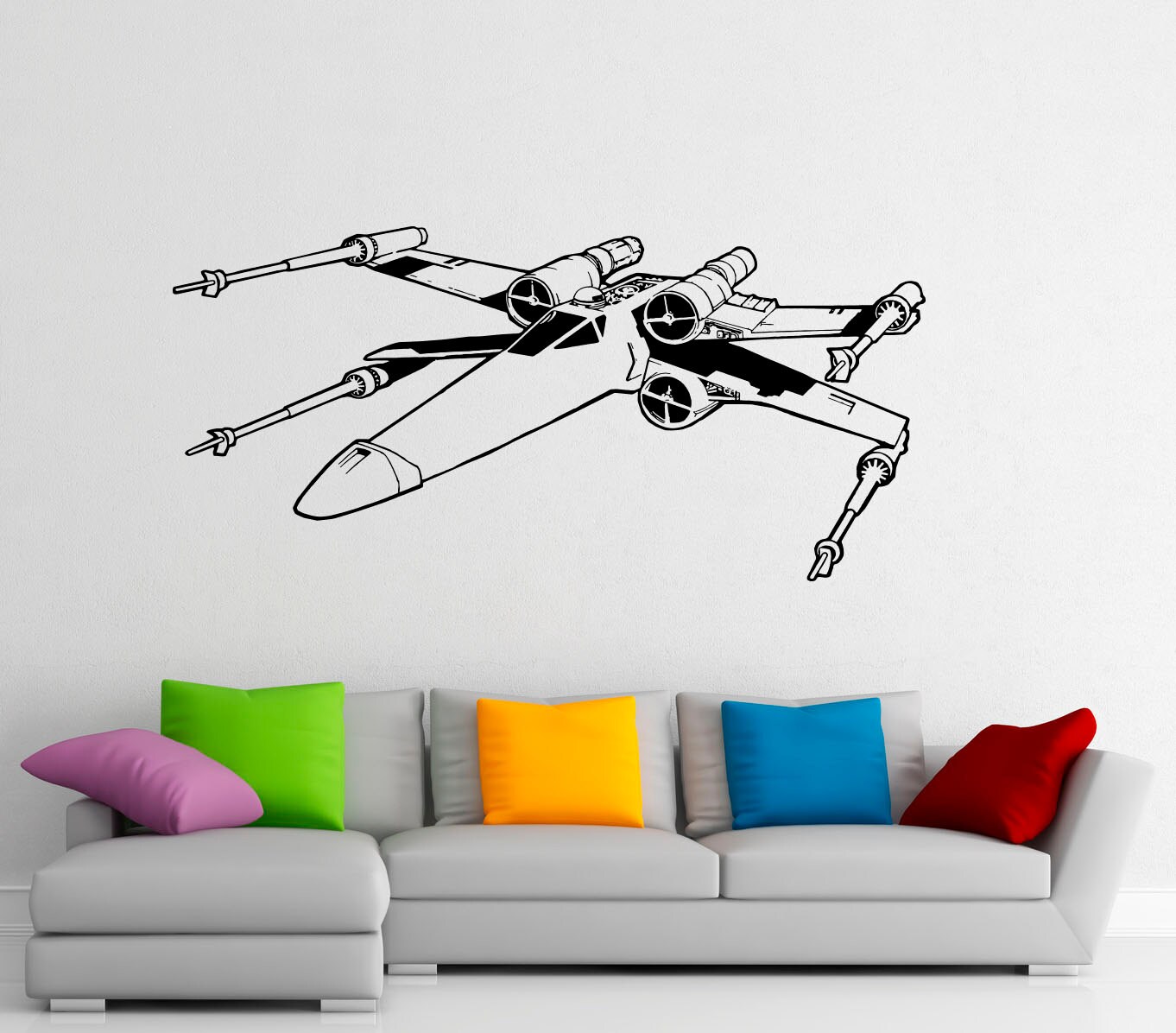 Xwing X-Wing Fighter Wall Decal Vinyl Stickers Star Wars Home | Etsy