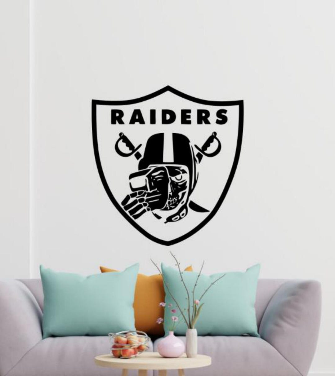 Raider Wall Decal Vinyl Sticker Football Wall Art Star Mascot Wall ...