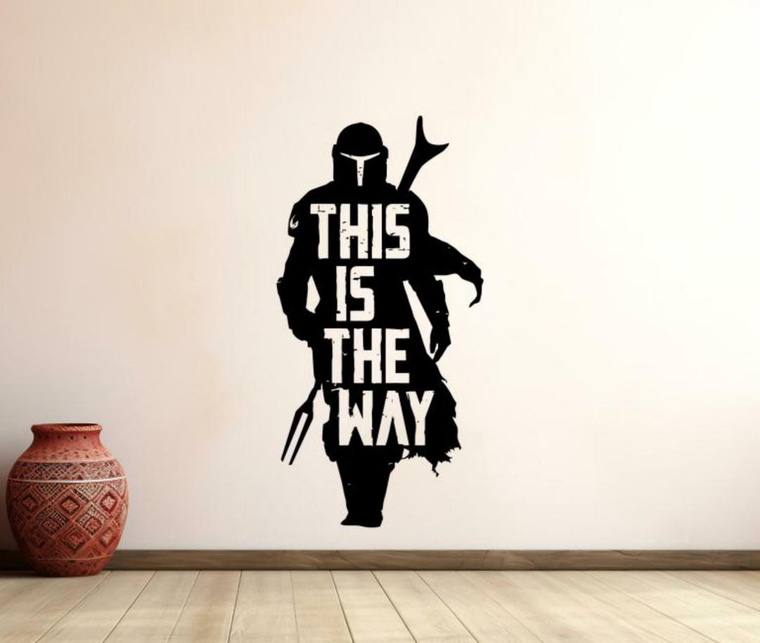 This is the Way Wall Decal Vinyl Sticker Mando Wall Art Helmet Sign ...