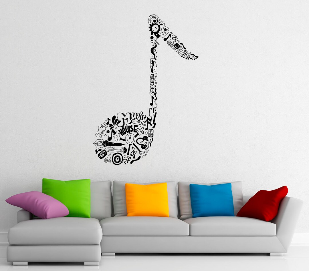 Music Wall Decal Vinyl Stickers Music Notes Home Interior Art Design ...