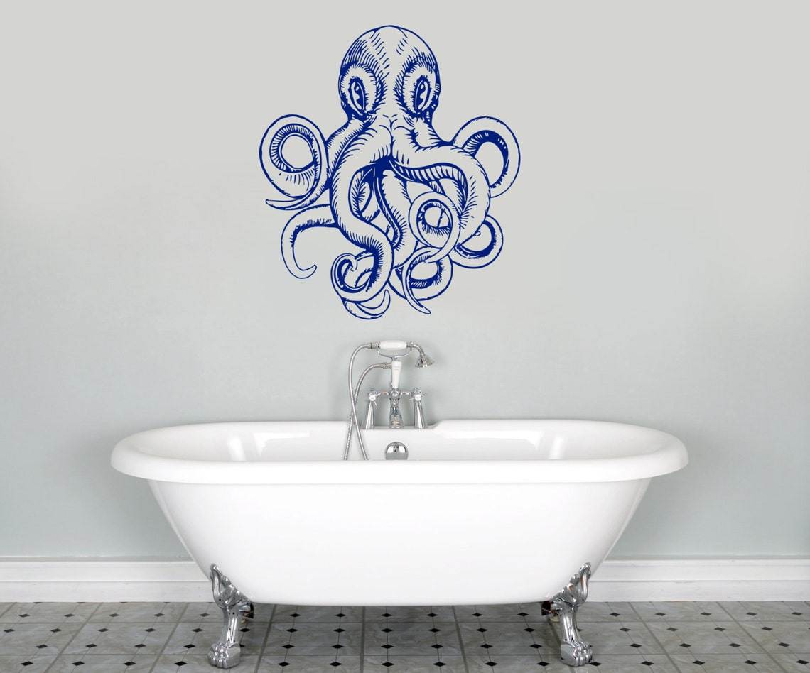 Octopus Wall Decal Vinyl Stickers Tentacles Sea Animal Home | Etsy