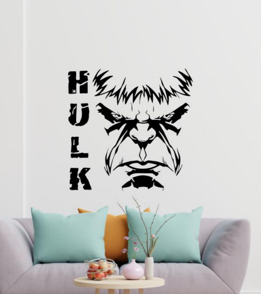 Hulk Wall Decal Vinyl Sticker Superhero Wall Art Nursery Kids Room Wall ...