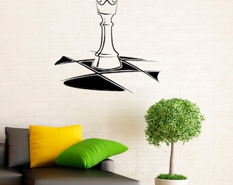 Chess Pieces Wall Decal Vinyl Stickers Strategy Board Game | Etsy