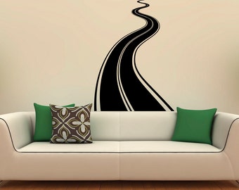 Road Highway Wall Decal Vinyl Stickers Roadway Home Interior | Etsy