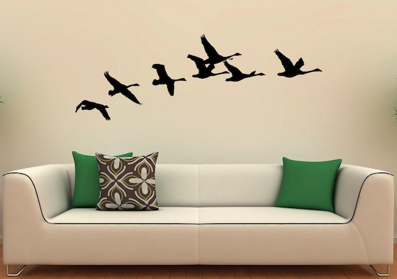 Flying Birds Wall Decal Flock of Birds Decals Vinyl Stickers | Etsy