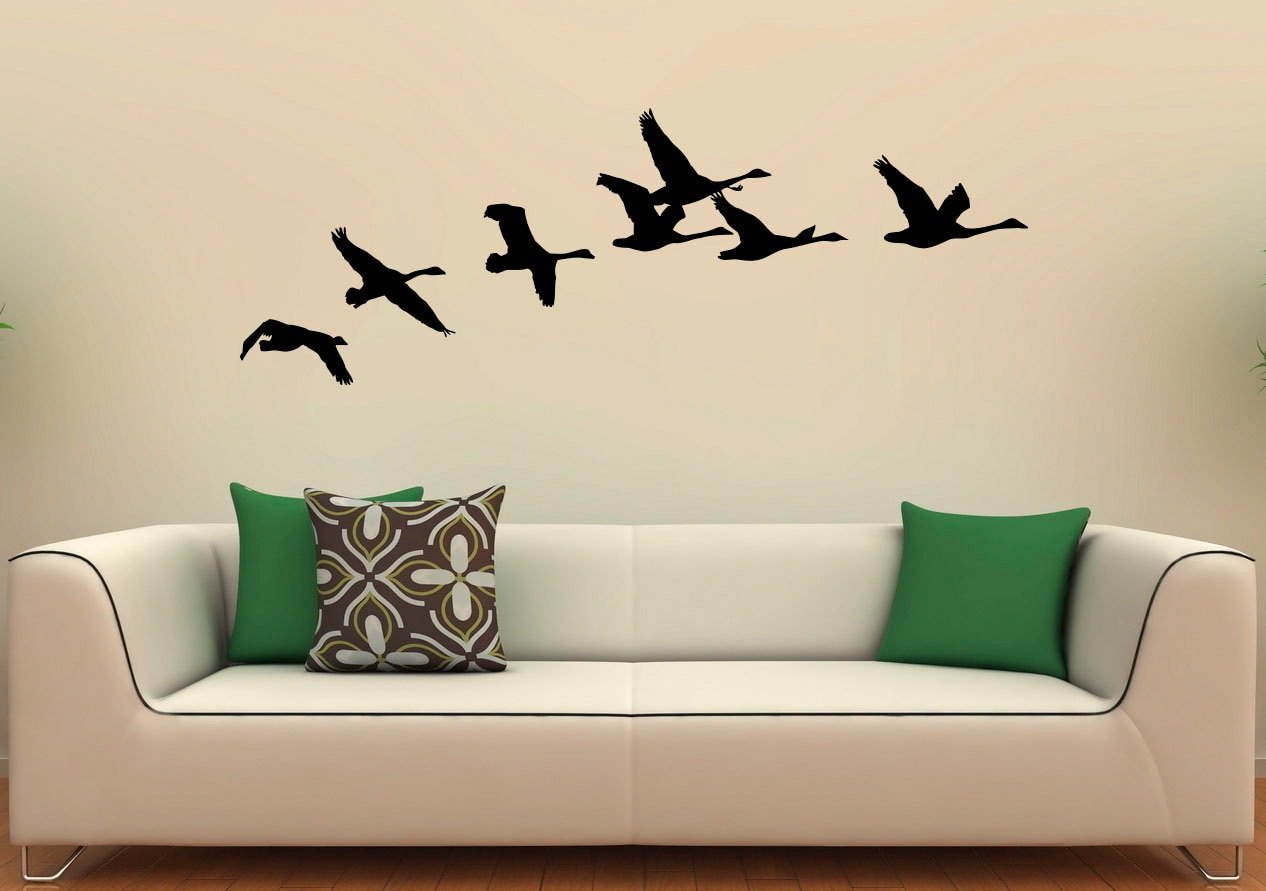 Flying Birds Wall Decal Flock of Birds Decals Vinyl Stickers Animals ...