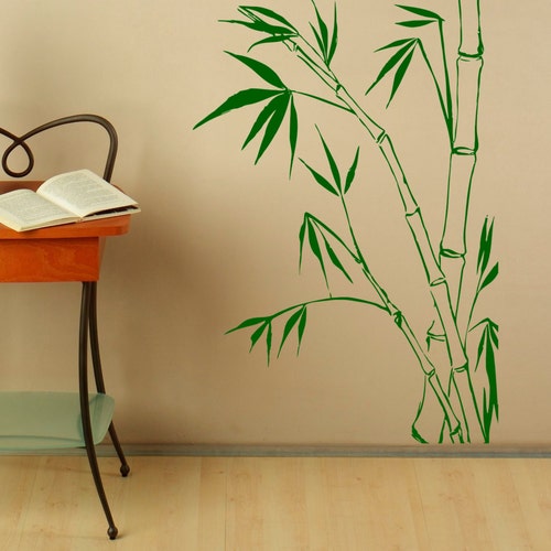 Bamboo Wall Decal Home Decor Mural-asian Bamboo Decals - Etsy