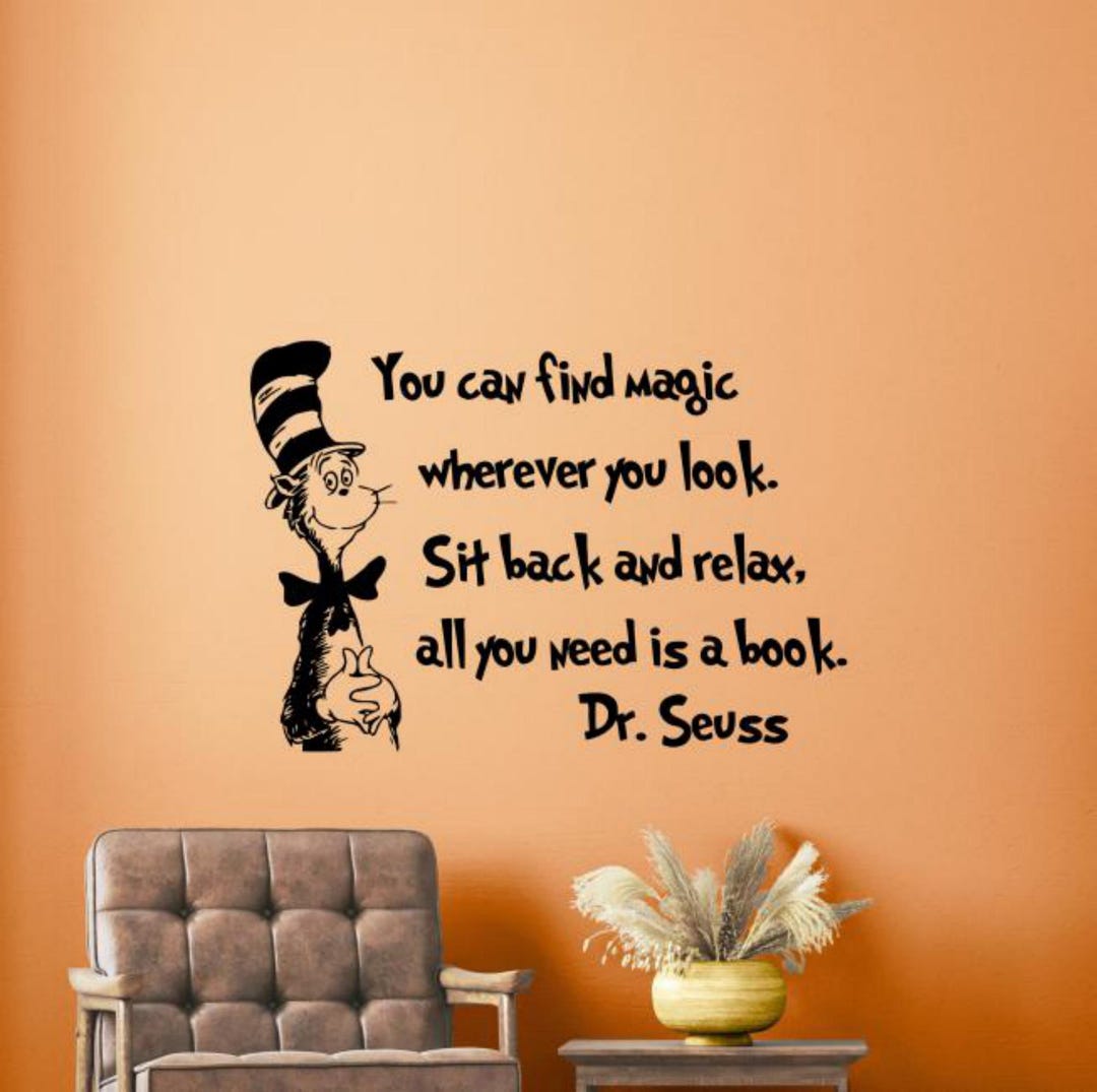 You Can Find Magic Wherever You Look Book Wall Decal Vinyl Sticker ...