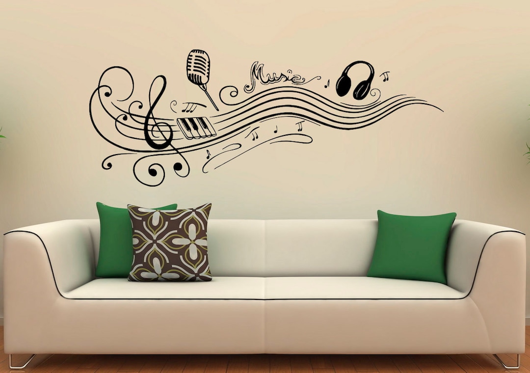 Music Wall Decal Vinyl Stickers Music Notes Home Interior Art Design ...