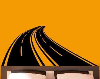 Road Highway Wall Decal Vinyl Stickers Roadway Home Interior | Etsy